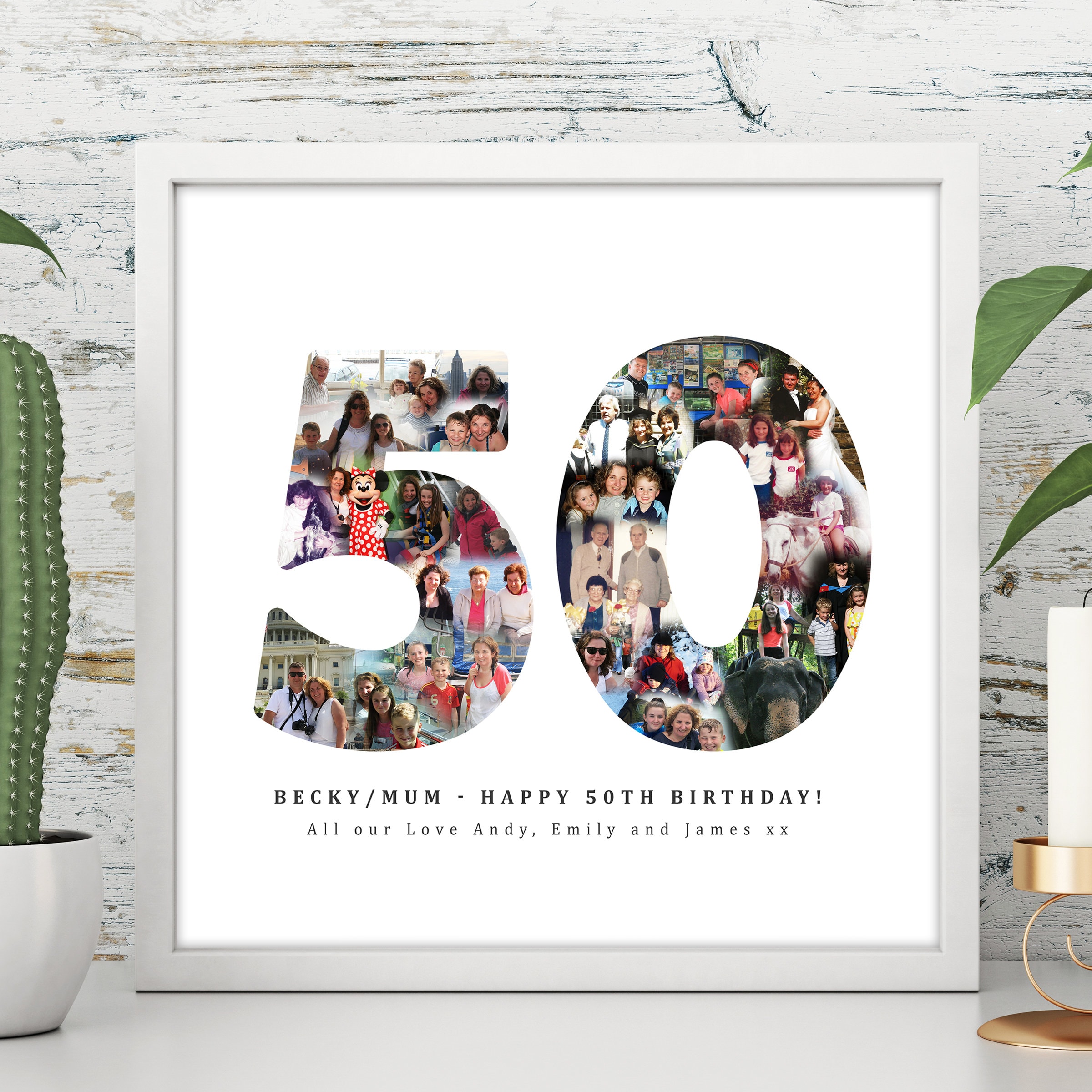 50th Photo Collage 50th Anniversary Gift 50th Birthday Gift - Etsy UK