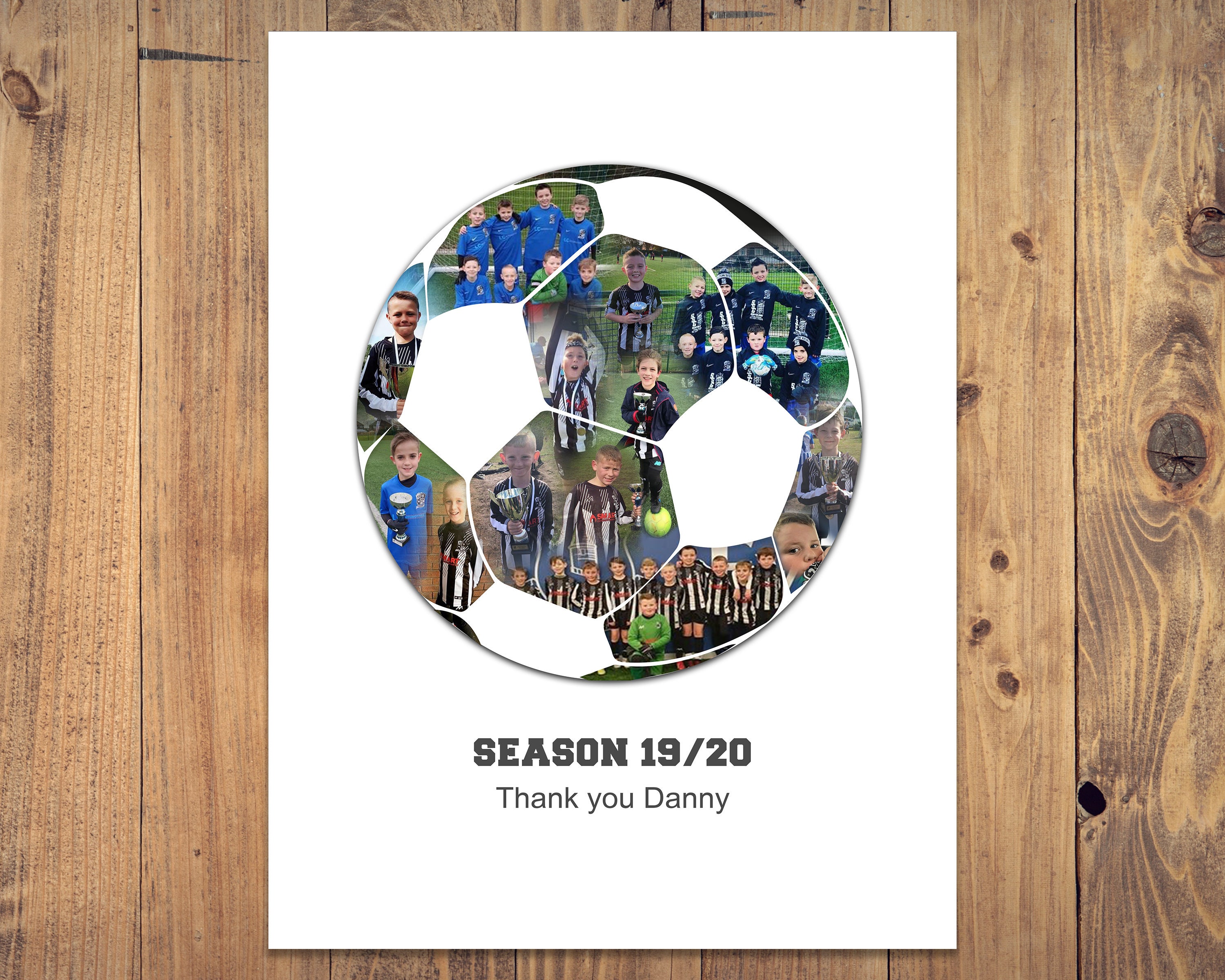 Football Photo Collage Football Personalised Gift | Etsy