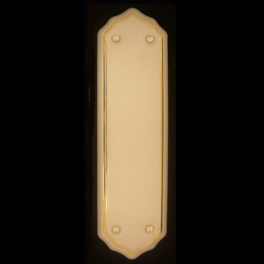 Ceramic Door Finger Plate Cream Double Goldline Design (each) - Etsy