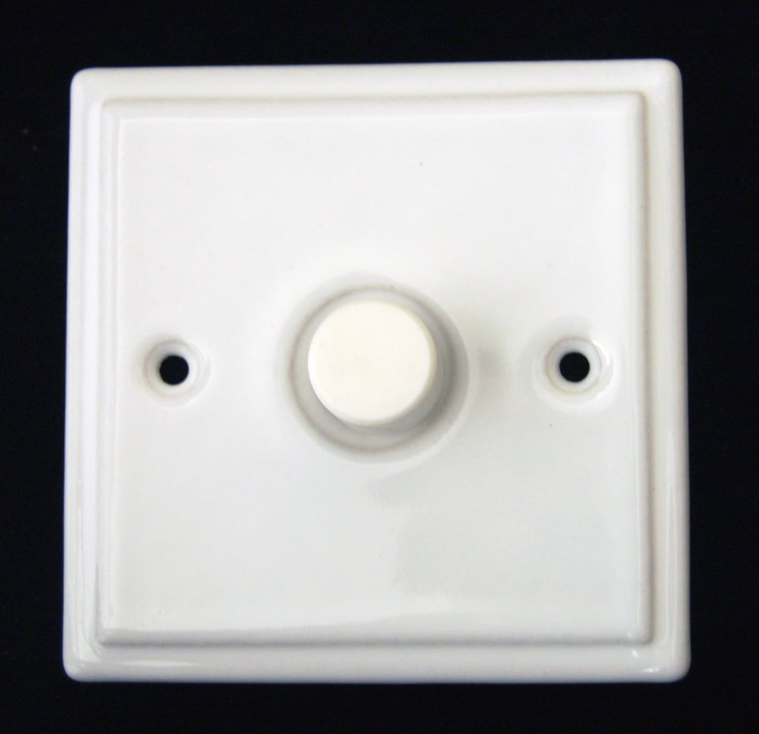 White Porcelain Single Dimmer Switch - Etsy