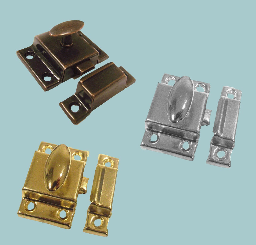 Cupboard Cabinet Door Catch Thumb Turn Latch Sprung Box Twist Lock ...