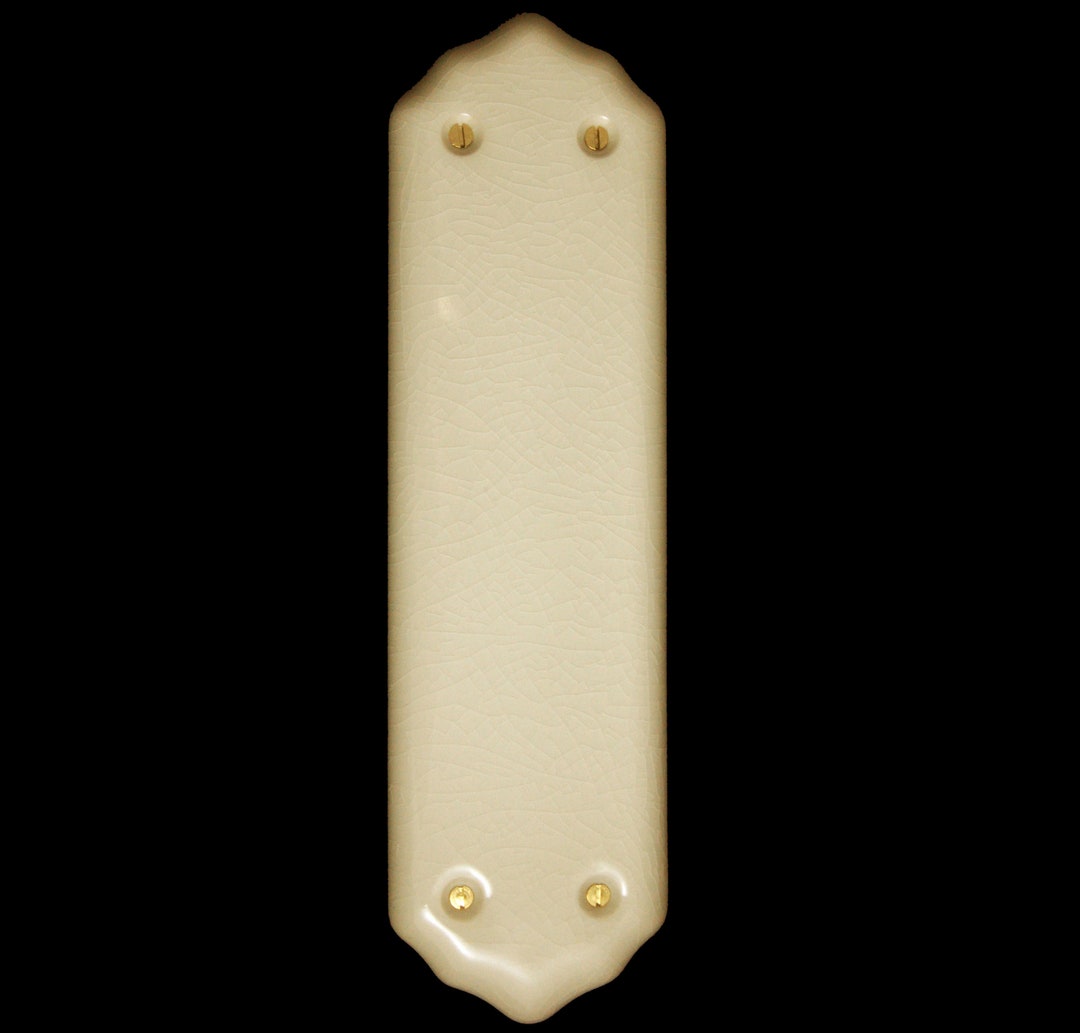 Ceramic Door Finger Plate Cream Crackle Glaze (each) - Etsy