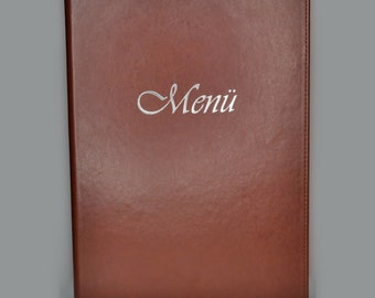 Faux Leather Menu - Etsy