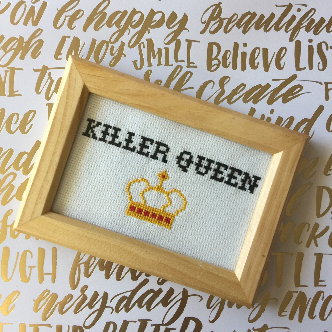 Killer Cross Stitch Pattern - "killer Queen" - PDF Download - Great for ...
