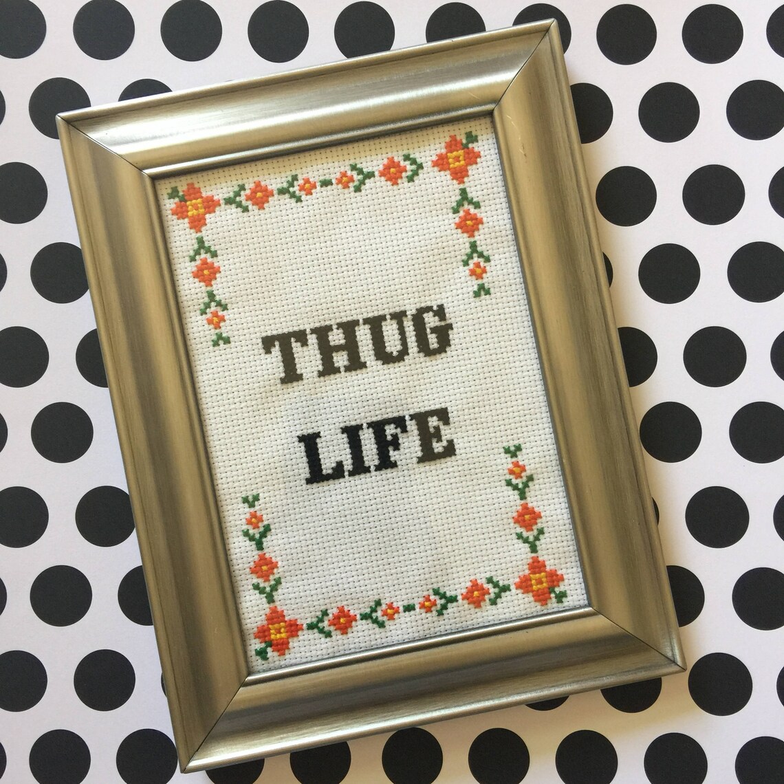 Funny Cross Stitch Pattern - "thug Life" - PDF Download - Great for ...