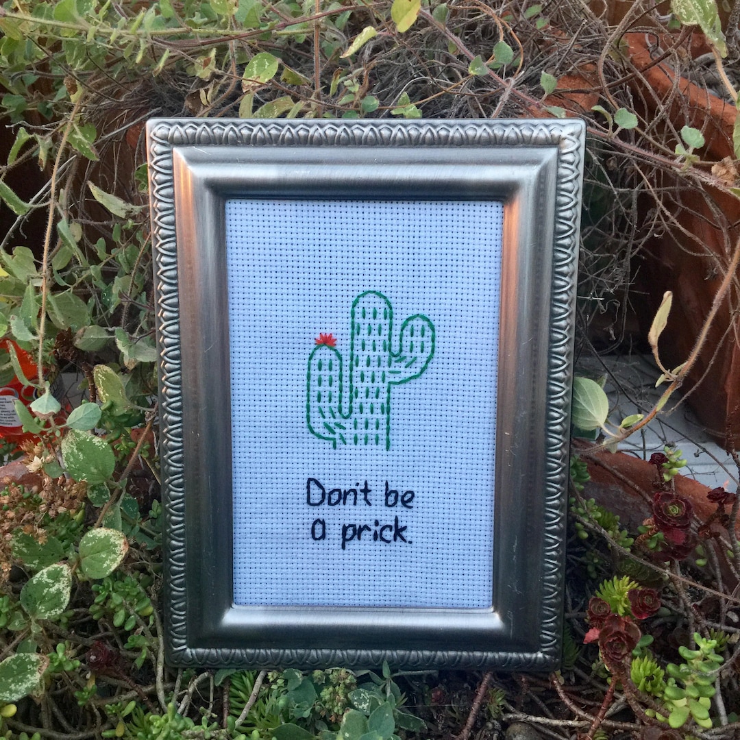 Funny Cross Stitch Pattern - PDF Download - "don't Be a Prick" - Great ...