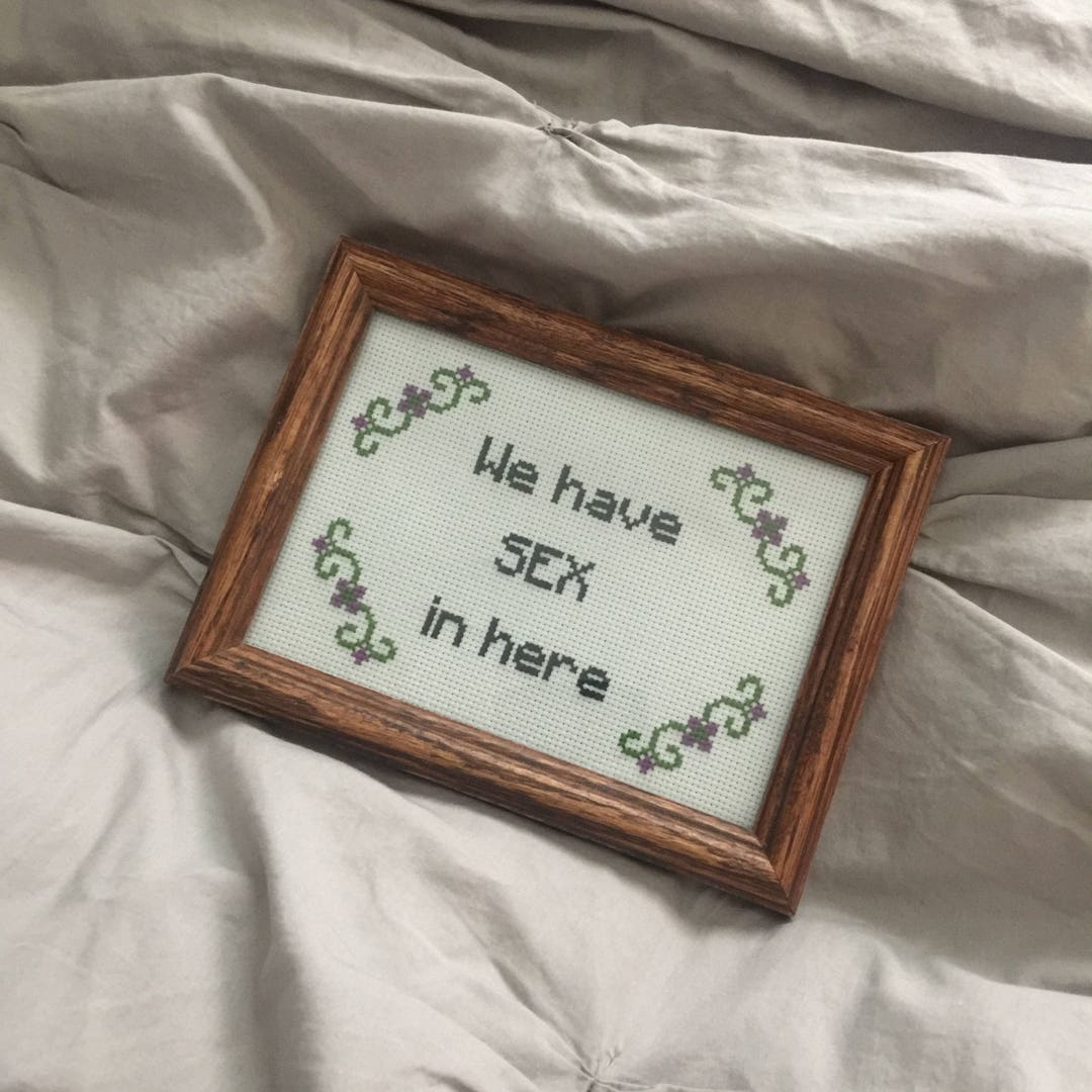Dirty Cross Stitch Pattern - PDF Download - "we Have Sex in Here ...