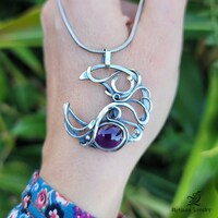Mirror of the Elves Pendant Gem Charm Necklace Gift for Book Lover ...