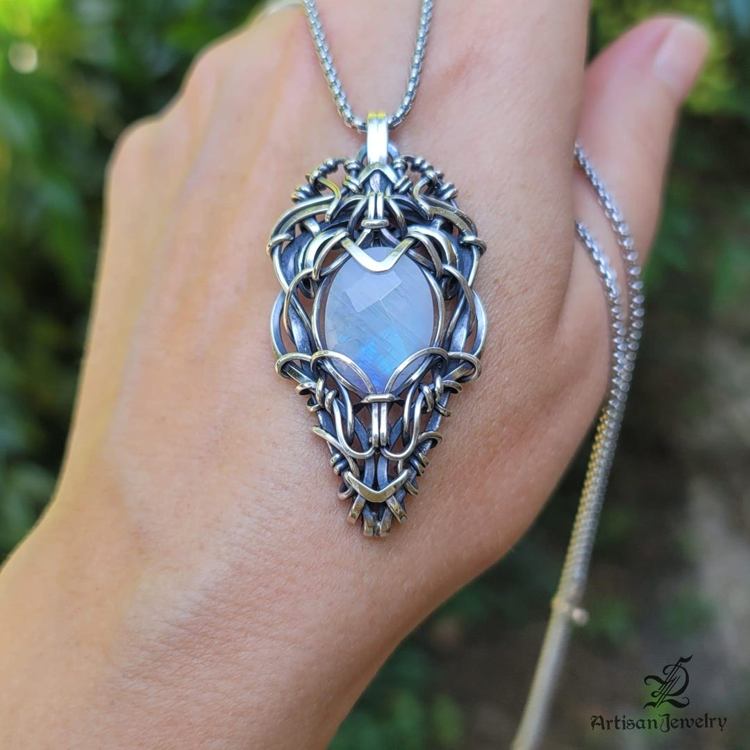 Xertia: Unique Handmade Ornate Fantasy Talisman Pendant Necklace With ...