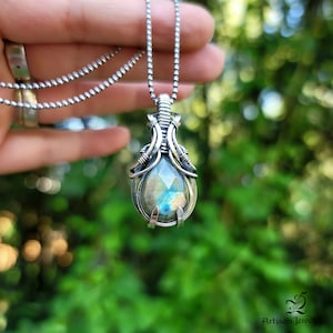 Tyvonne: Unique Handmade Unisex Talisman Pendant Necklace With Genuine ...