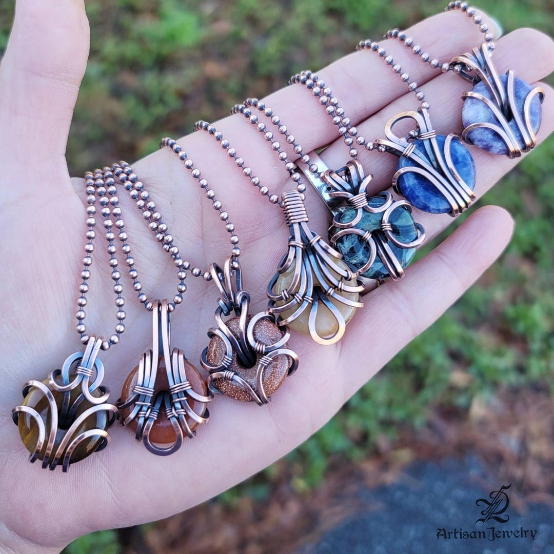 Unique Handmade Crystal Healing Unisex Talisman Pendant Necklaces in ...
