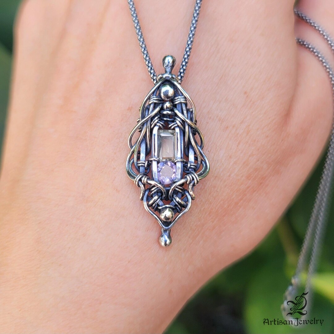 Sorcha: Unique Handmade Fantasy Dainty Talisman Pendant Necklace With ...