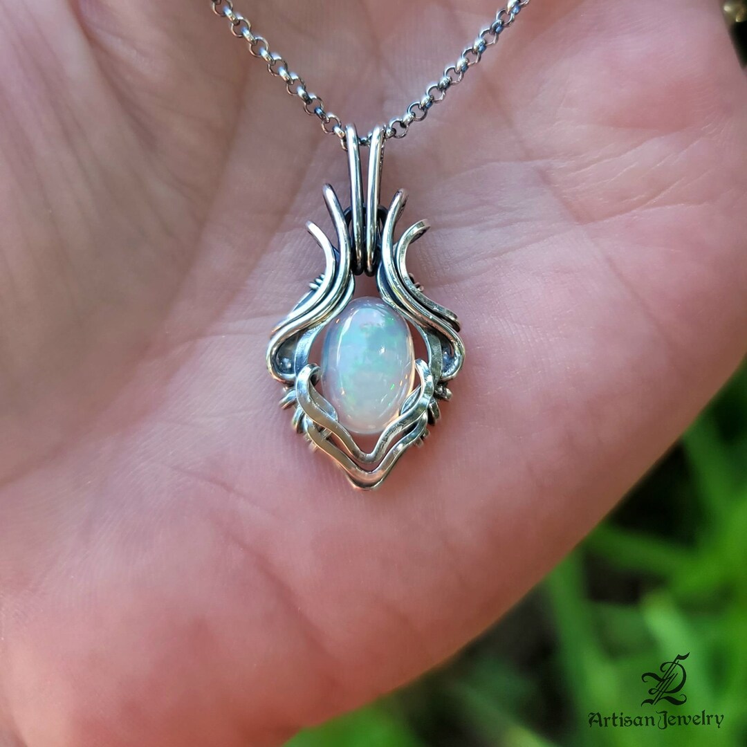 Alexa: Unique Handmade Elven Talisman Pendant Necklace With Genuine ...