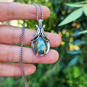 Tyvonne: Unique Handmade Unisex Talisman Pendant Necklace With Genuine ...