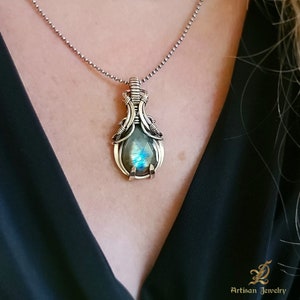 Tyvonne: Unique Handmade Unisex Talisman Pendant Necklace With Genuine ...