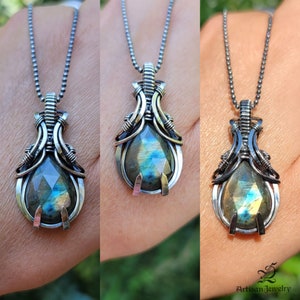 Tyvonne: Unique Handmade Unisex Talisman Pendant Necklace With Genuine ...