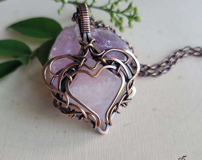 Unique Handmade Fantasy Elven Heart Statement Talisman Pendant Necklace ...