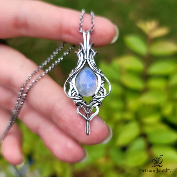 Sterling Silver Elven Necklace - Etsy