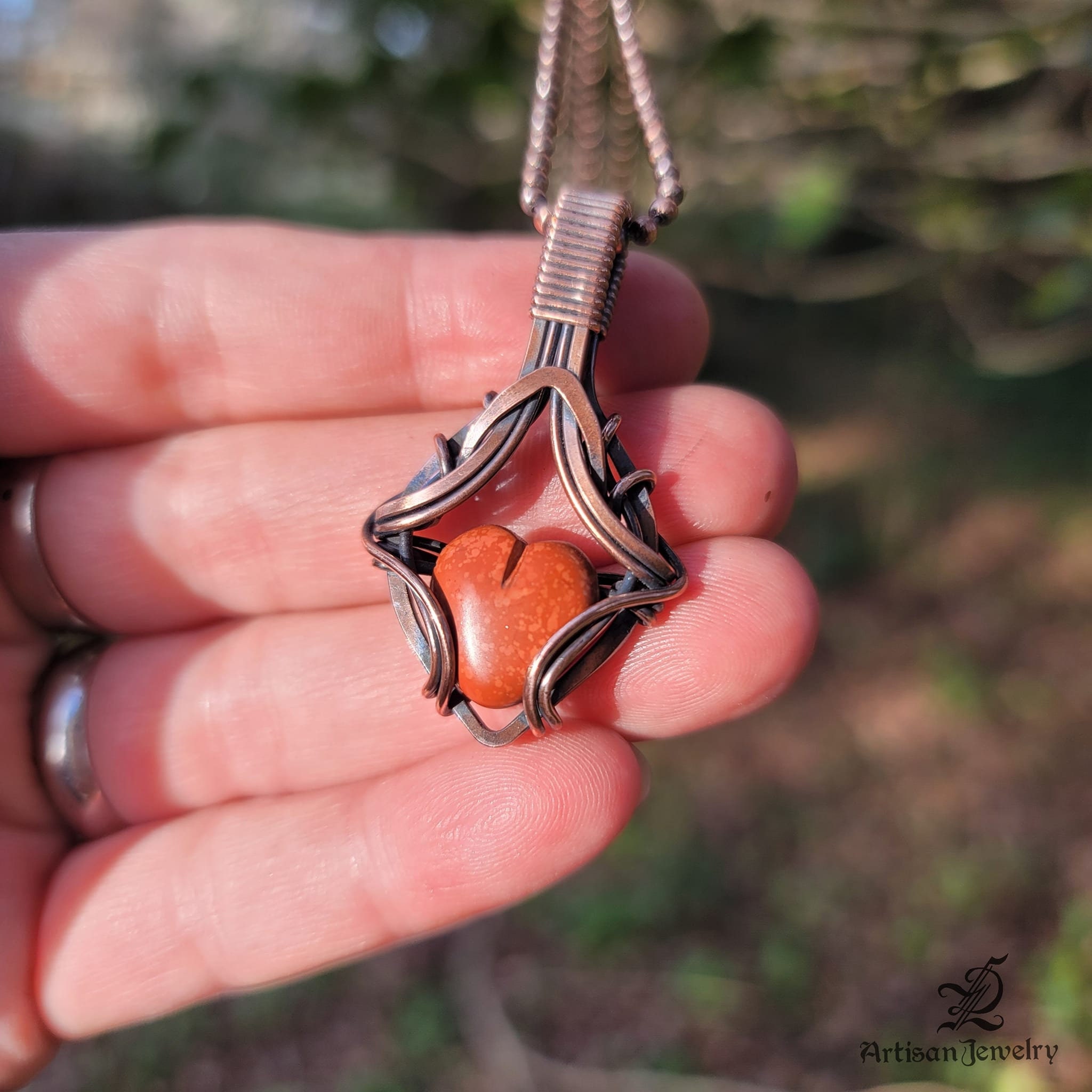 Unique Handmade Healing Talisman Heart Natural Jasper Crystal Talisman ...