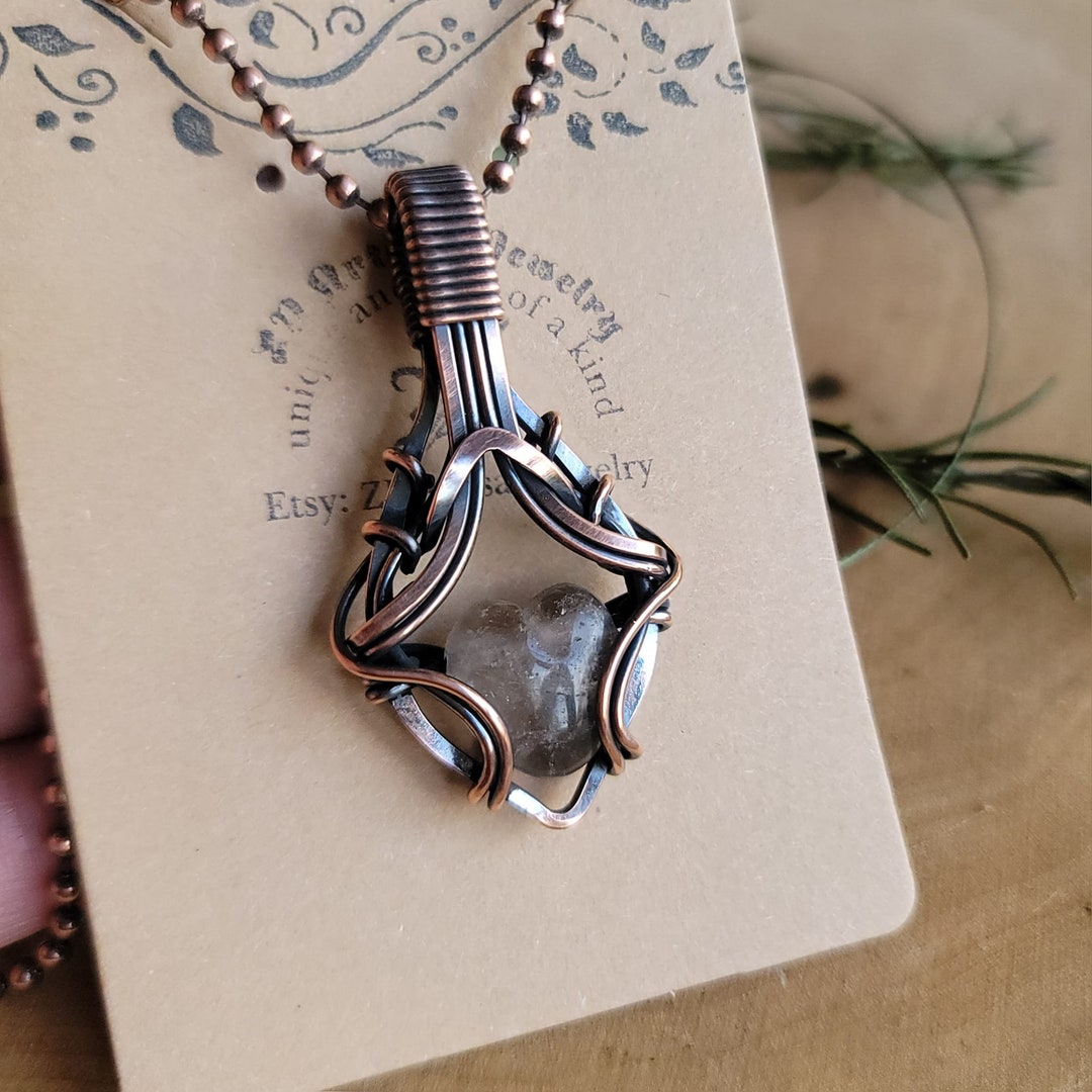 Unique Handmade Healing Talisman Heart Crystal Natural Smoky Quartz ...
