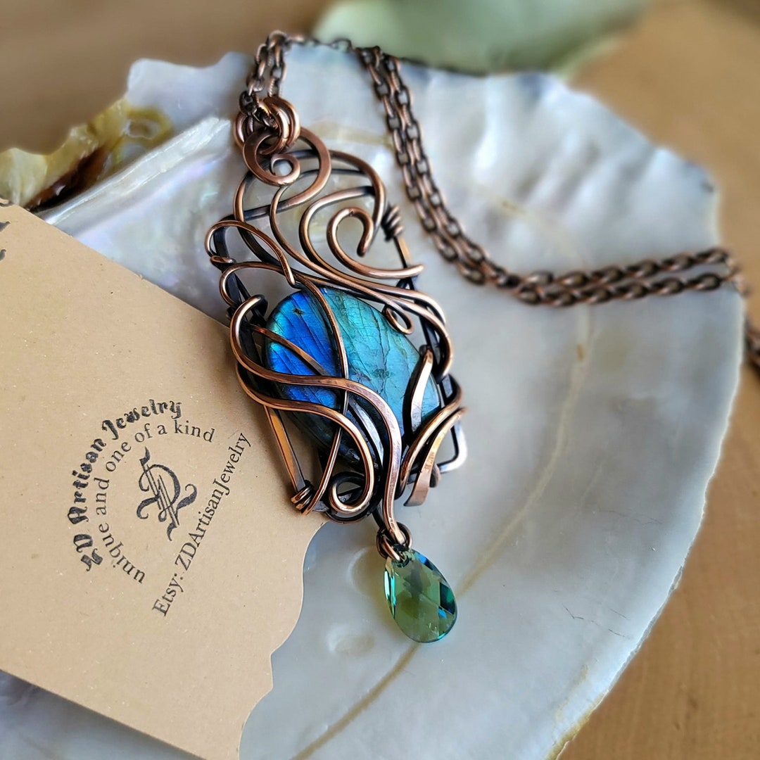 Le Onde: Unique Handmade Waves Talisman Pendant Necklace With - Etsy