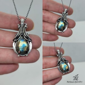 Tyvonne: Unique Handmade Unisex Talisman Pendant Necklace With Genuine ...