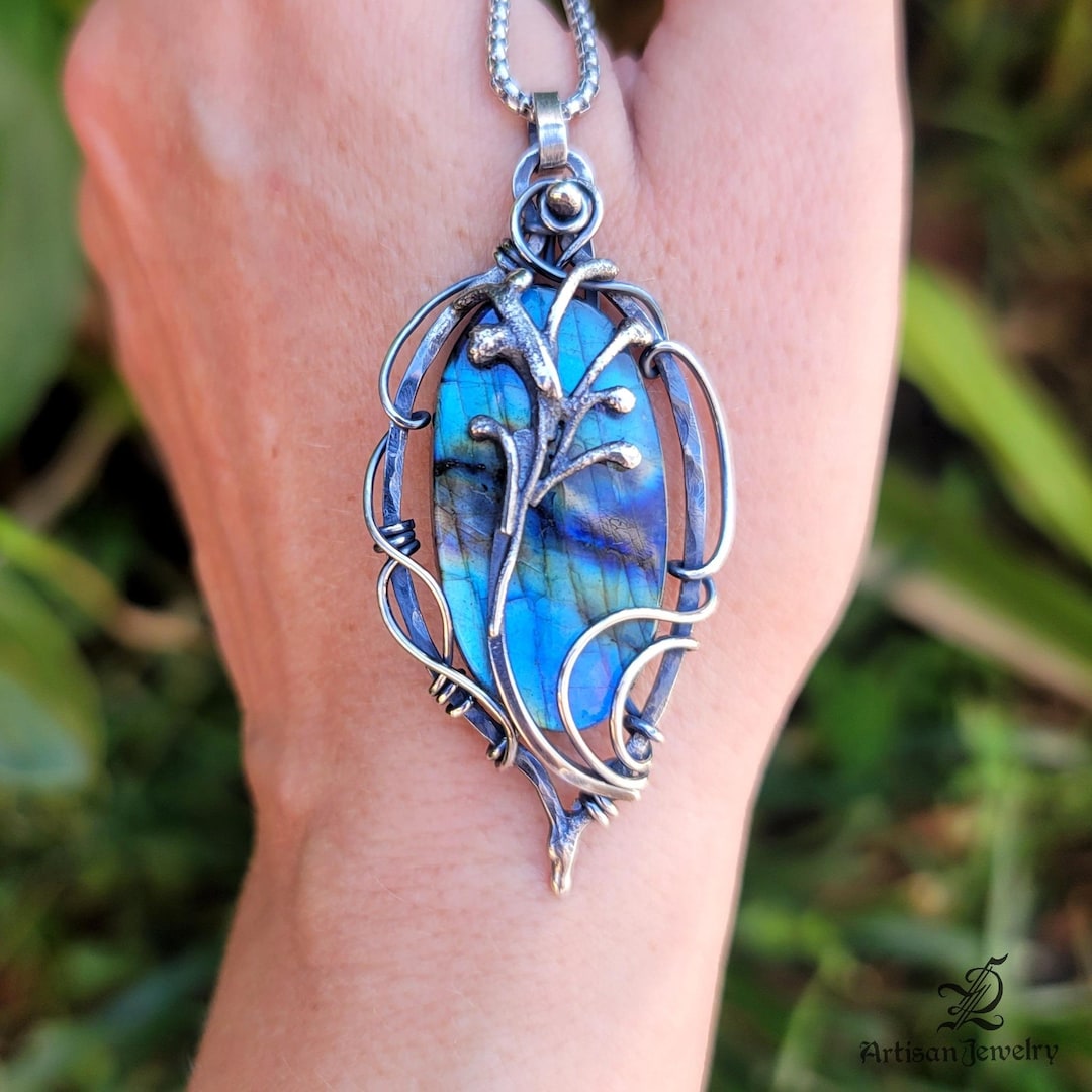 Daphne: Unique Handmade Rustic Boho Blueberry Shrub Talisman Pendant ...