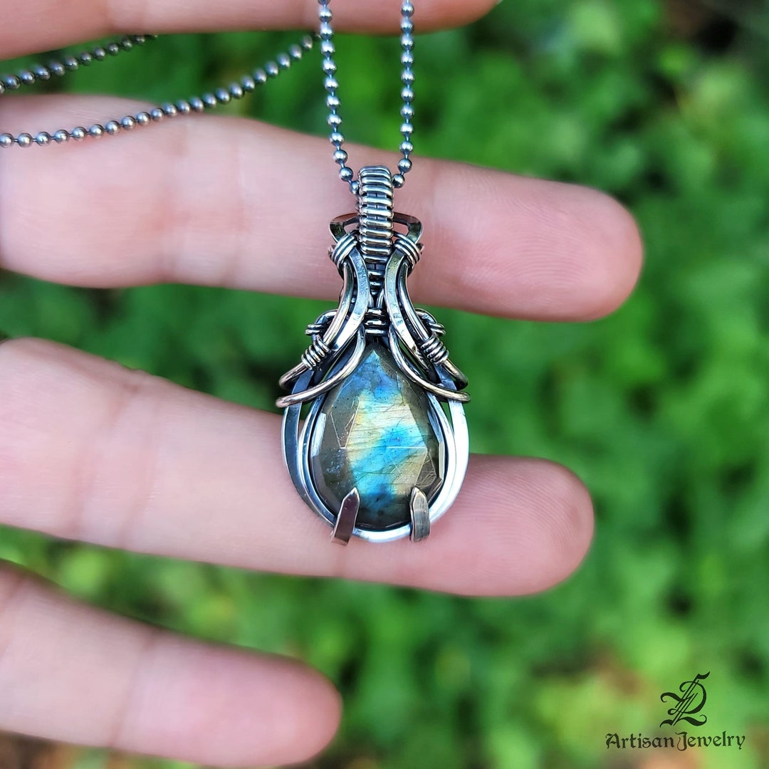 Tyvonne: Unique Handmade Unisex Talisman Pendant Necklace With Genuine ...