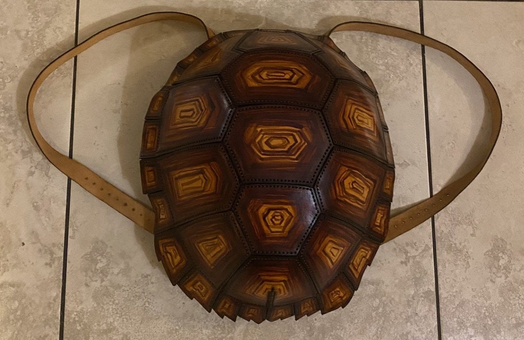 Leather Turtle Backpack Bag Purse Tortoise Small - Etsy