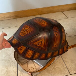 XL Extra Large Leather Turtle Tortoise Backpack Bag Purse - Etsy