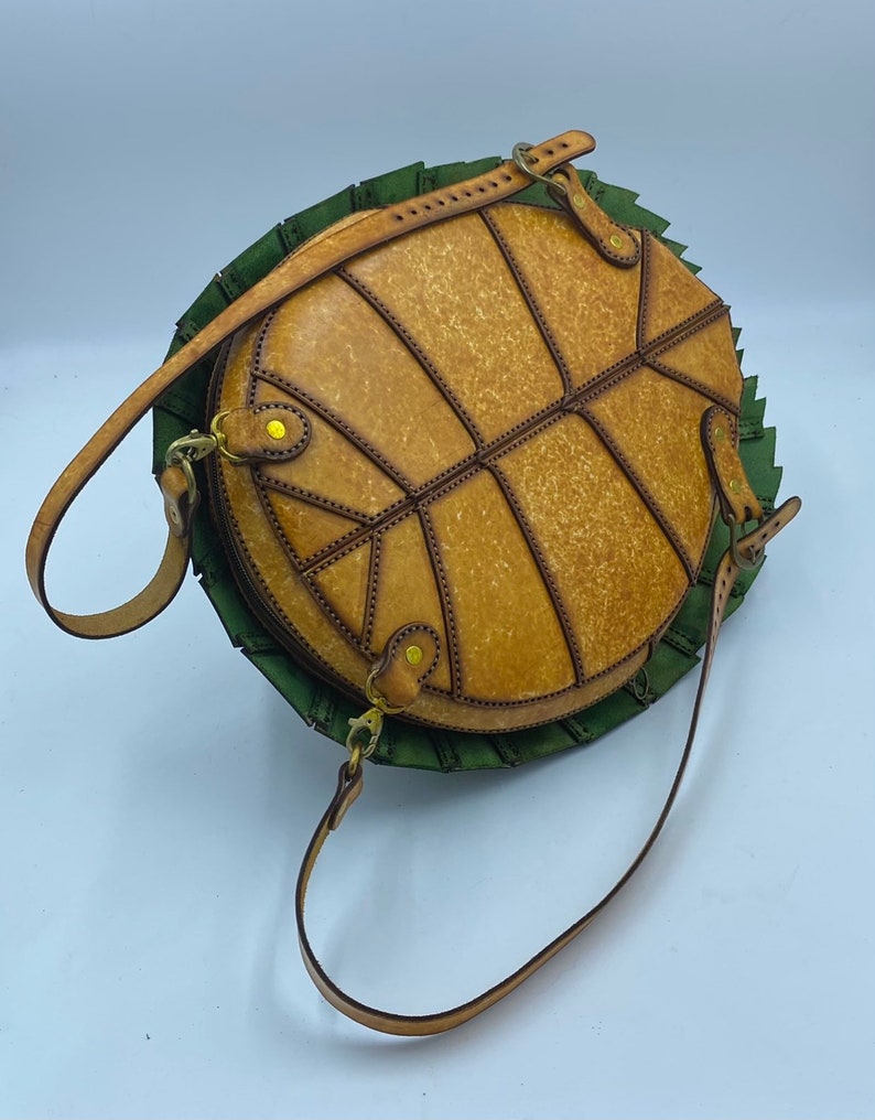 Leather Turtle Backpack Bag Purse Tortoise Small - Etsy