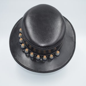 Black Plague Doctor HAT Real Genuine 100% Leather. Masquerade, LARP ...