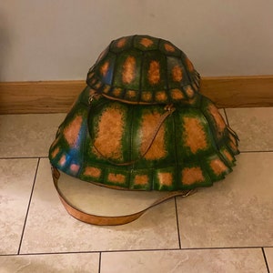 XL Extra Large Leather Turtle Tortoise Backpack Bag Purse - Etsy
