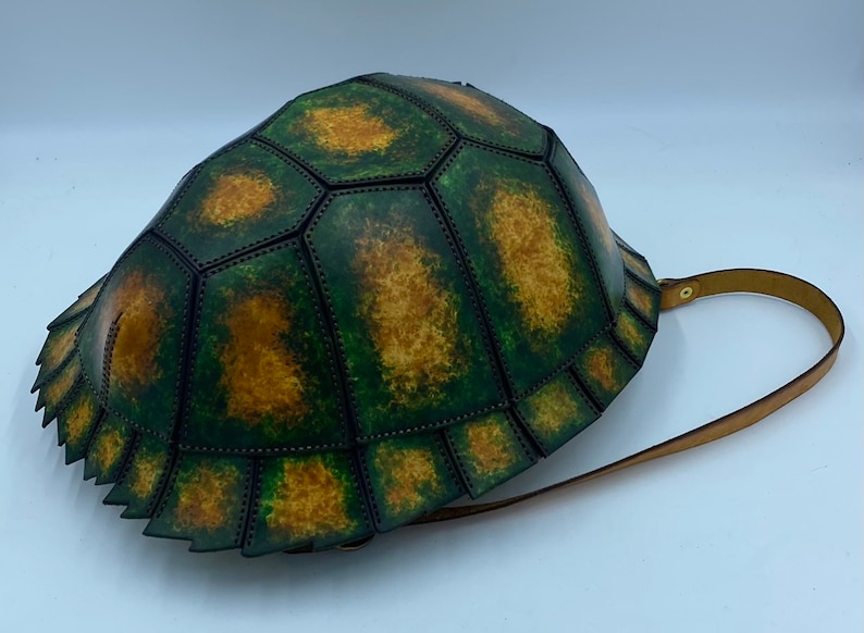 Leather Turtle Backpack Bag Purse Tortoise Small - Etsy