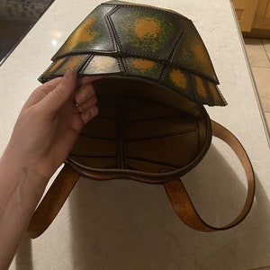 Leather Turtle Backpack Bag Purse Tortoise Small - Etsy
