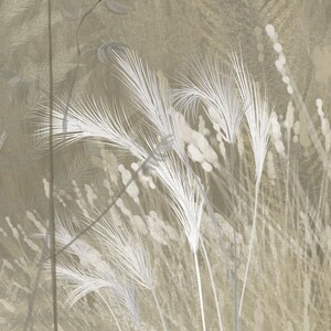 Forest Landscape Wall Mural – Neutral Tree Wallpaper for Living Room ...