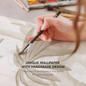 Neutral Palm Tree Wallpaper – Tropical Wall Mural With Botanical Leaves ...