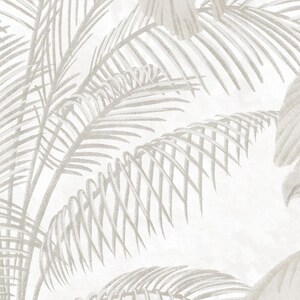 Neutral Palm Tree Wallpaper – Tropical Wall Mural With Botanical Leaves ...