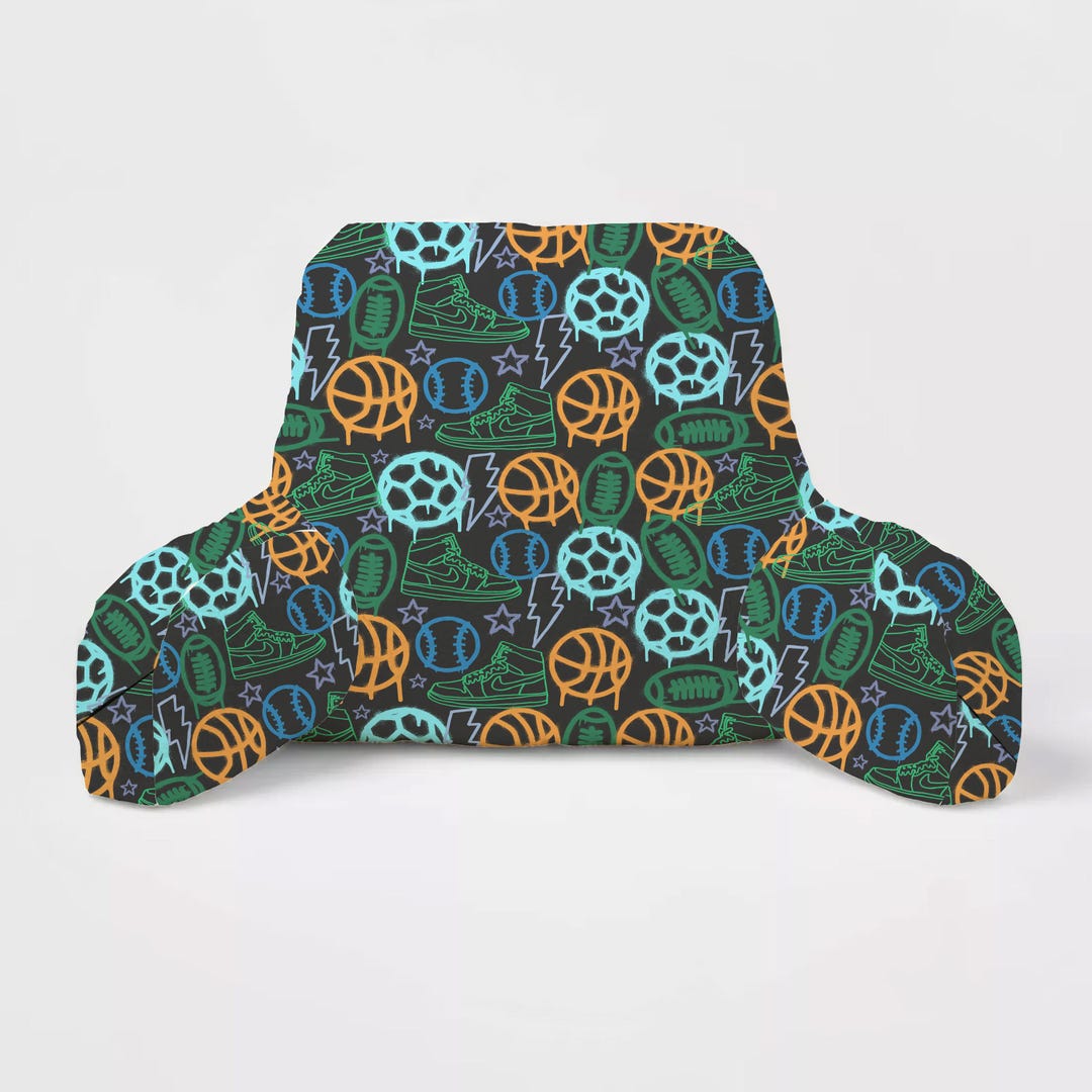 Graffiti Sports Backrest Pillow With Arms - Boys | Custom ...