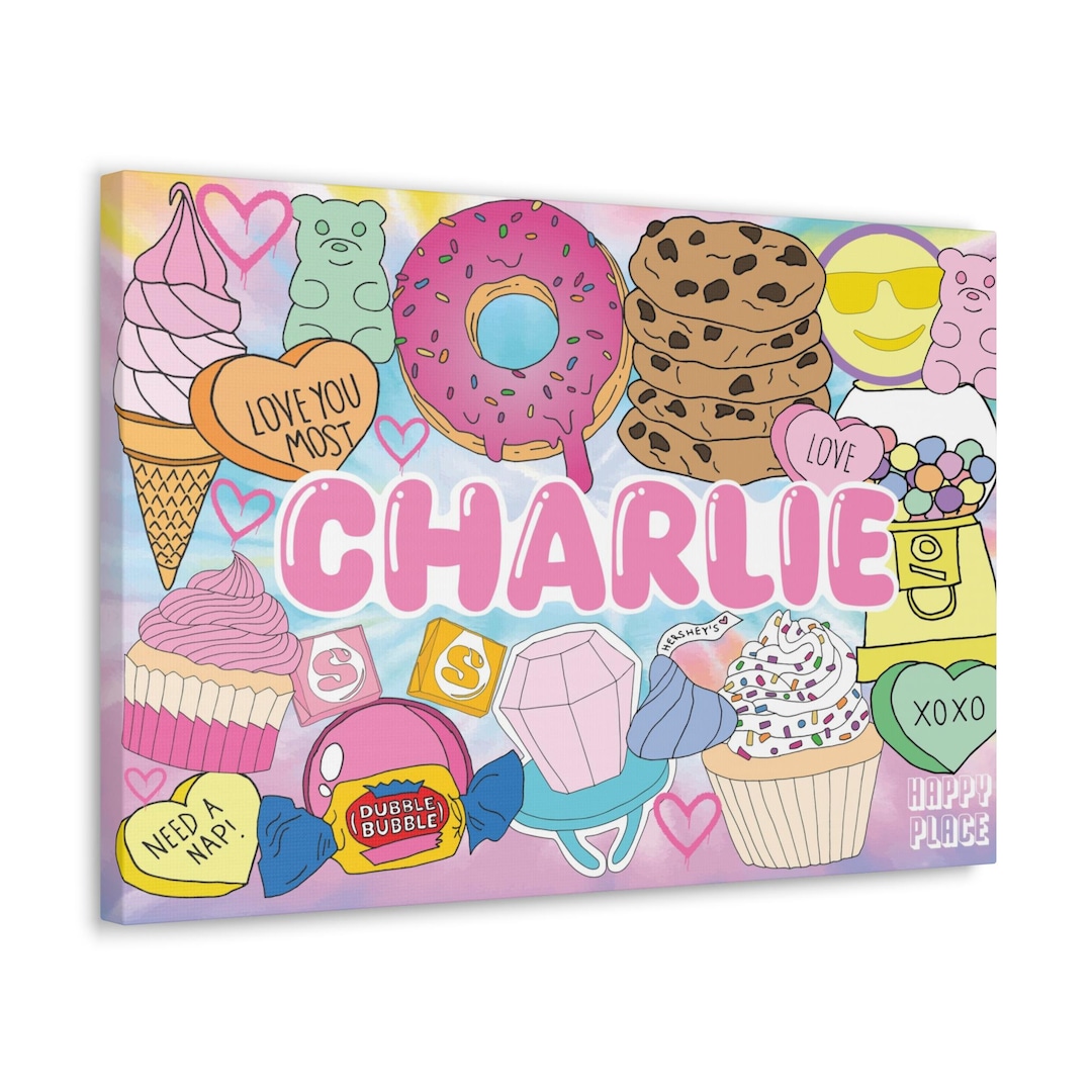 Candy and Sweets Canvas Wall Art | Favorite Snacks | Personalized Art ...