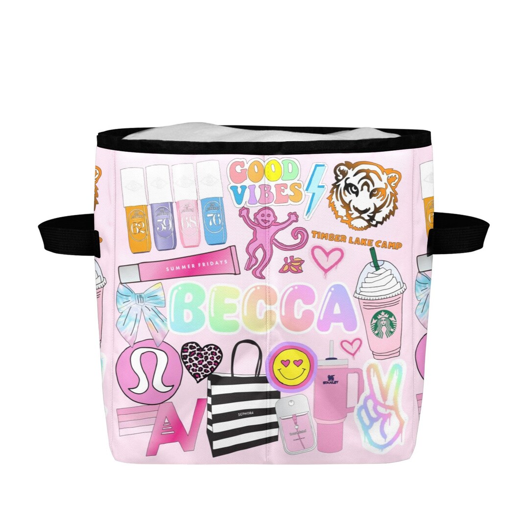 Preppy Girl Square Bin | All Summer Camps | Custom | Personalized ...