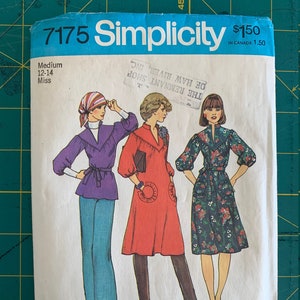Vintage 1975 Sewing Pattern Simplicity 7175 - Etsy