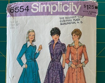 Vintage 1973 Simplicity Sewing Pattern Dress 6554 | Etsy