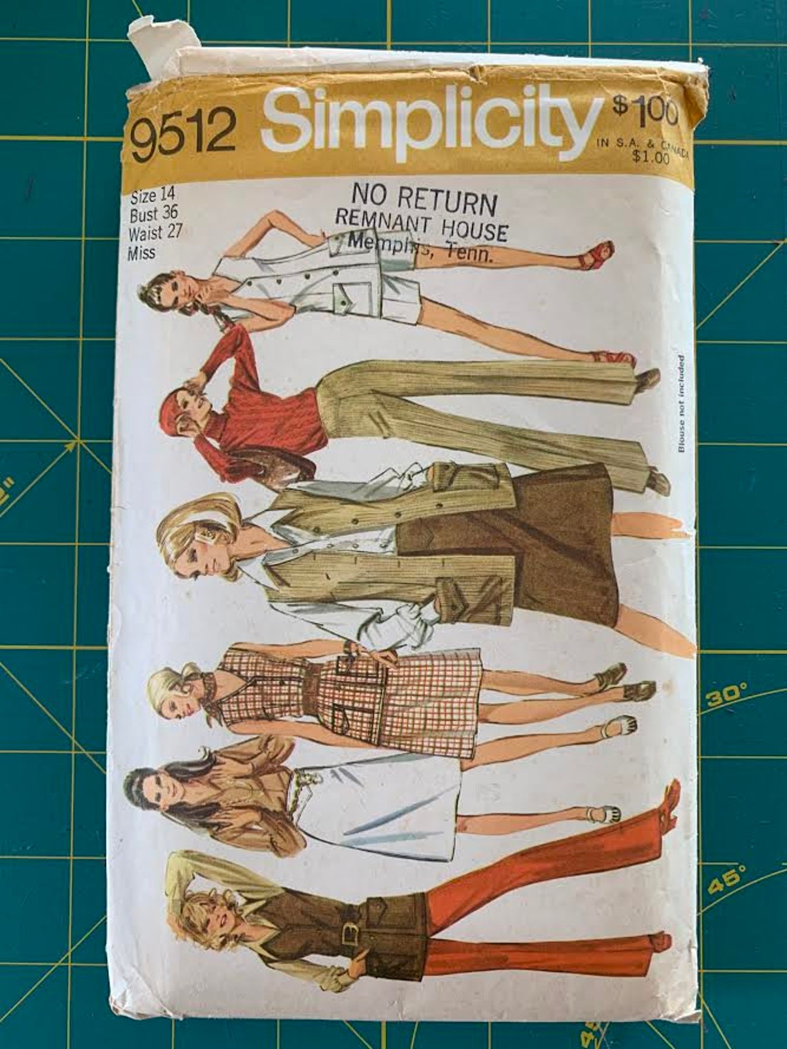 Vintage Sewing Pattern 1971 Simplicity Pants, Shorts, Vest, and Skirt ...