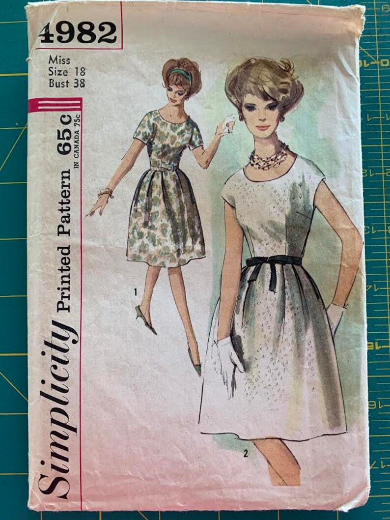 Vintage Early 1960's Simplicity Dress Pattern 4982 - Etsy