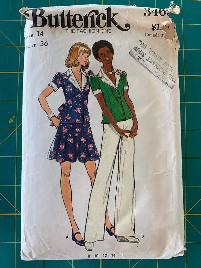 Vintage Butterick Sewing Pattern 1970s Top, Skirt, and Pants 3469 - Etsy