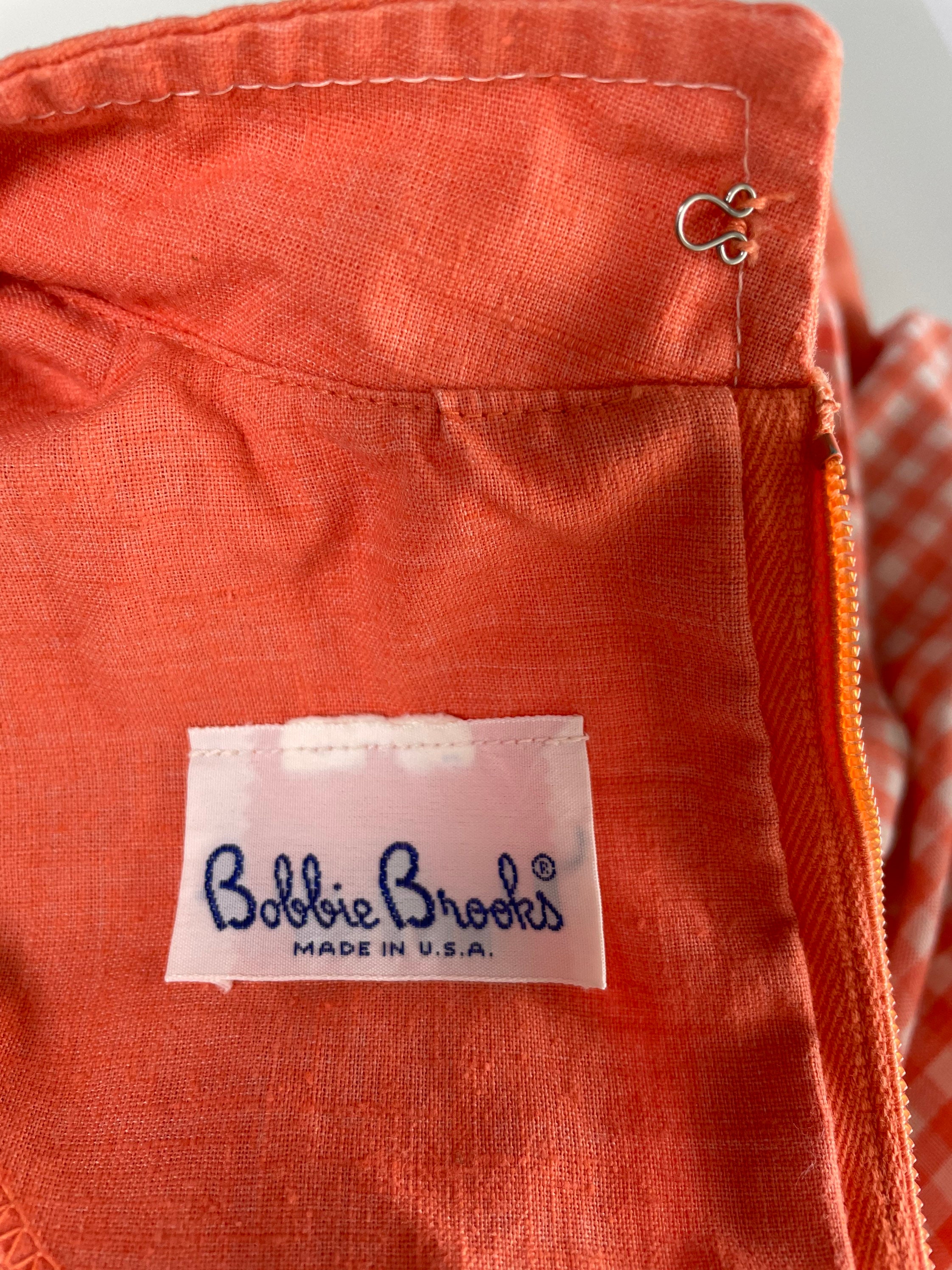 Vintage 1970’s Bobbie Brooks Orange Checkered Dress or Romper - Etsy
