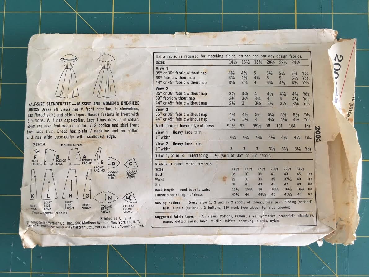 Vintage Sewing Pattern Simplicity 1957 Dress - Etsy