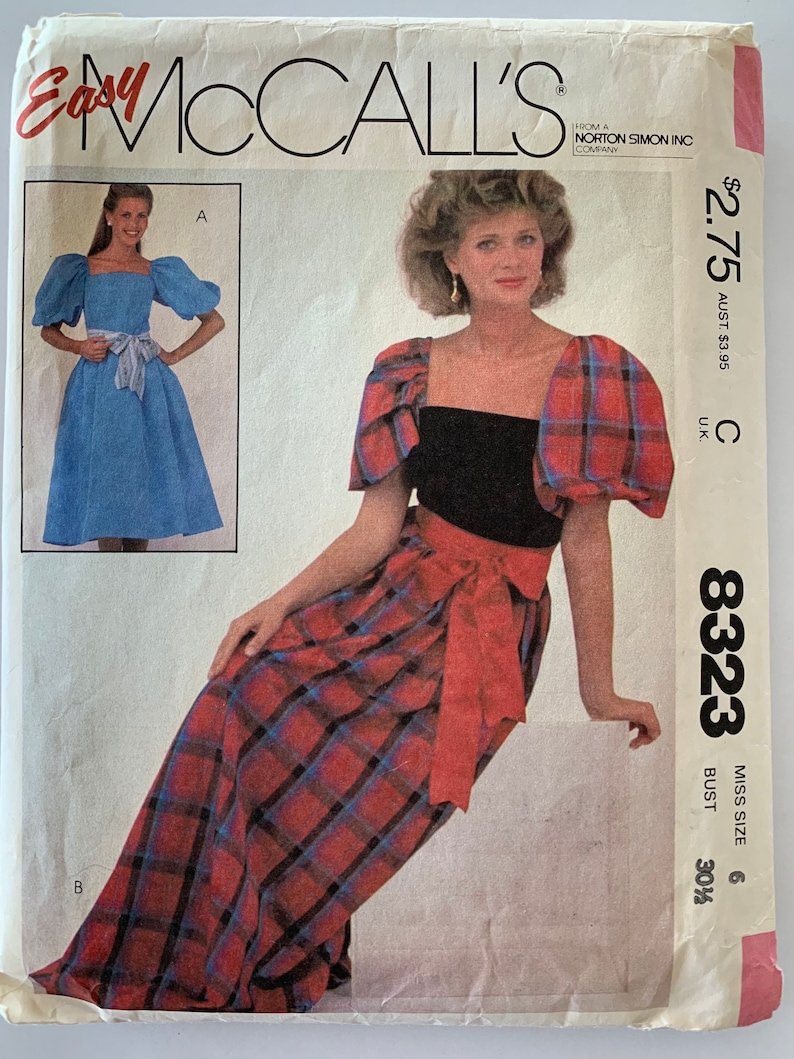 Vintage 1980's Mccall's Sewing Pattern 8323 Dress - Etsy