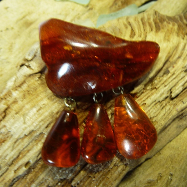 Amber Brooch - Etsy